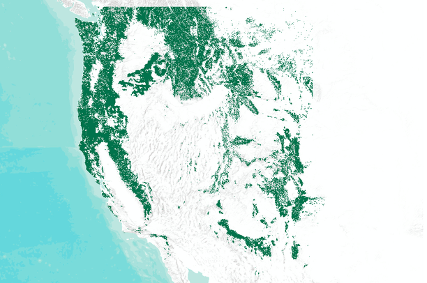 Forested Areas in the Western United States | Data Basin