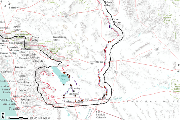 Yuma Clapper Rail - Species Distribution Model Map, DRECP | DRECP Gateway