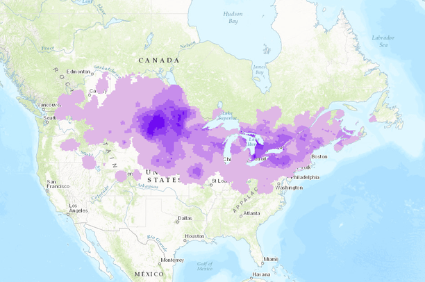 Relative Abundance of Breeding Bobolinks in the US and Canada (2011 ...