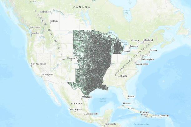 EJScreen 2018 Midwestern United States - Population and Poverty | SJV ...