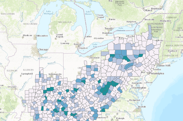 USFS National Cohesive Fire Strategy Dataset: Percent Forest Industry ...