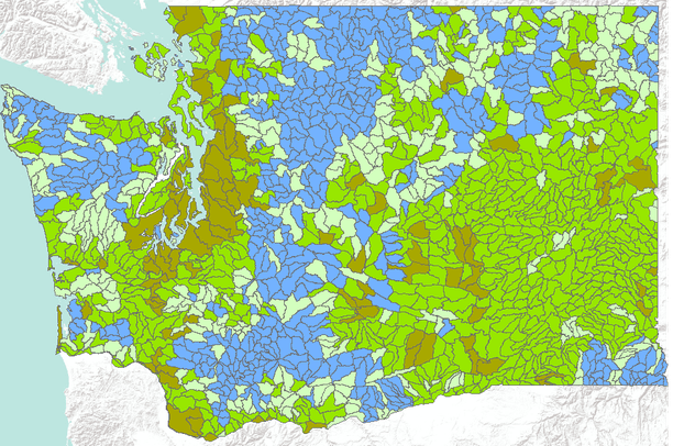 Risk factors to groundwater quality in HUC6 watersheds, Washington ...