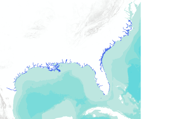 Gulf of Mexico coastal hydrological features | Data Basin