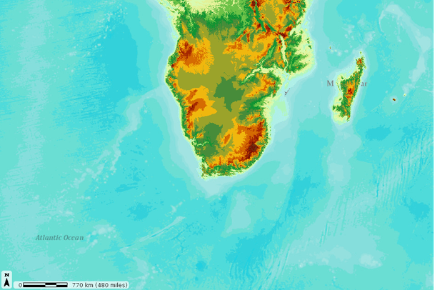 30 arc seconds DEM for Africa | Data Basin