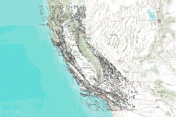 Faults of California, USA | Data Basin
