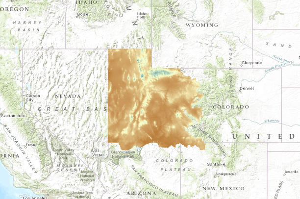 Precipitation (Summer Average), Utah and Colorado Plateau - Historic ...