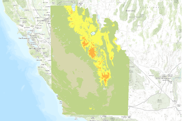 PCM A2 Climatic Water Deficit Change, Southern Sierra Nevada California ...