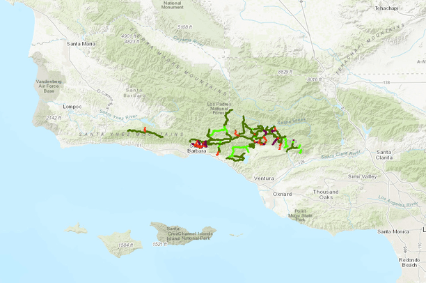 Trails for the Fire Recovery and Mapping Project | Data Basin