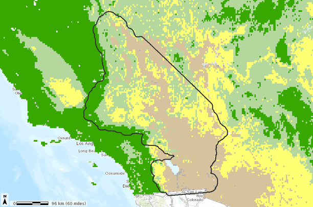 DRECP aggregated vegetation cover 2100 - MC2 simulation results RCP 8.5 ...