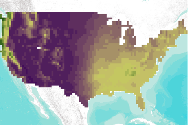 Projected annual average precipitation (mm) under HAD future climate ...