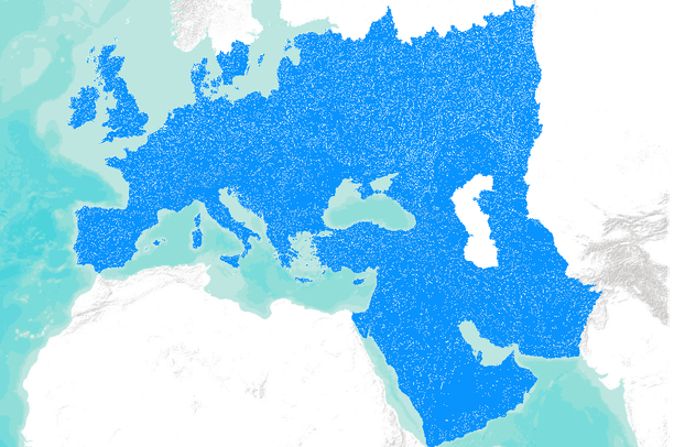 HydroSHEDS (RIV) - River network (stream lines) at 15s resolution ...