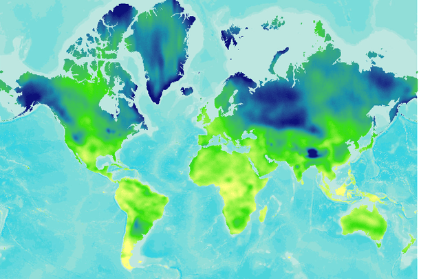 Standard deviation for average spring temperature (Celsius), 2040-2059 ...