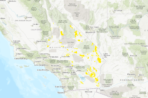 Reserve Design Envelope (NLCS) on BLM Land, Alt. 1 | Data Basin