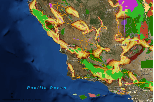 Coarse-scale Connectivity for the Central California Coast | Data Basin