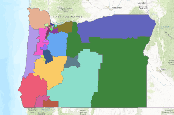 OR State Senate districts | Data Basin