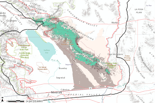 Munz's cholla - Species Distribution Model Map, DRECP | Data Basin