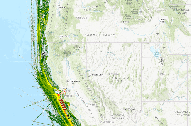 BOEM Vessel Traffic Map | Data Basin