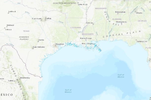 GCJV Open Water and Marsh-to-Open Water within 1 km of Fresh-to ...