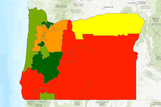 Oregon State Senate Conservation Scorecard, 2017 | Data Basin