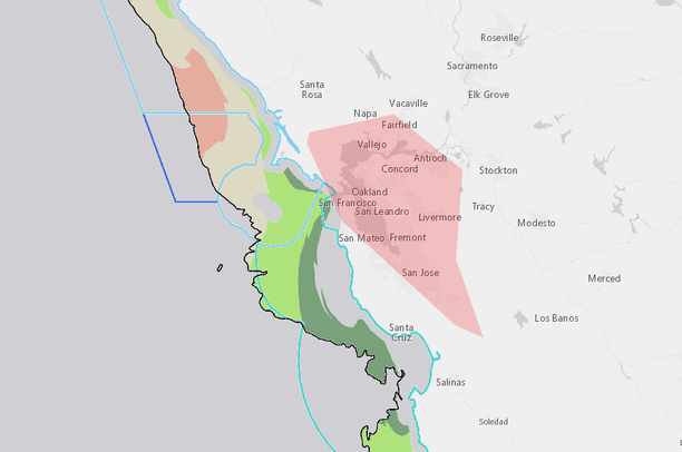 CA Offshore Wind Energy + National Marine Sanctuaries + SF | Data Basin