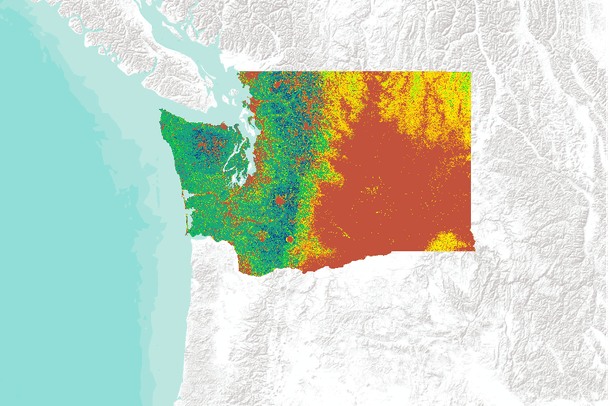 Aboveground live forest biomass (Mg C/ha) for Washington, USA | Data Basin