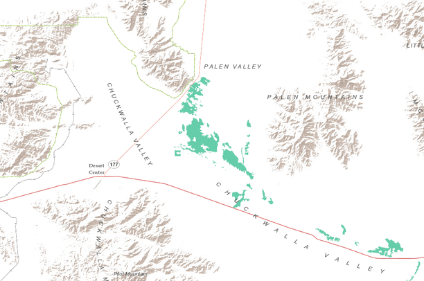 Palmer's jackass clover - Species Distribution Model Map, DRECP | Data ...