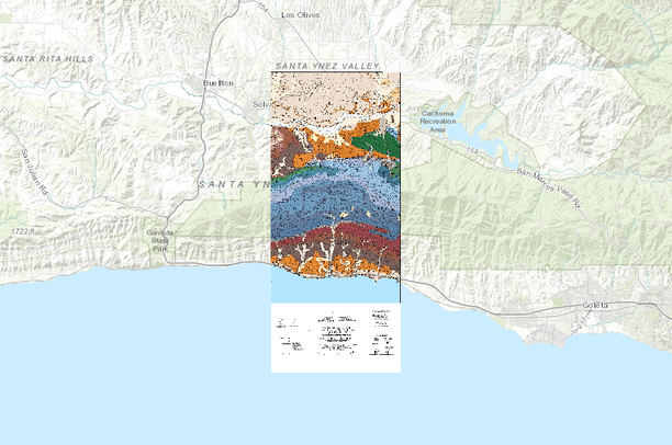 Tajiguas and Santa Ynez USGS Quad, Dibblee Geology | Data Basin