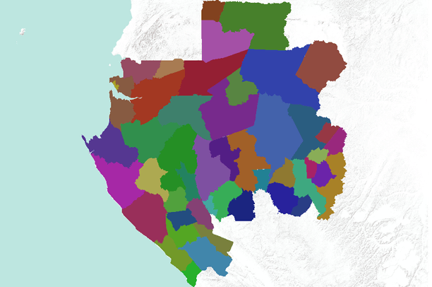 Departements du Gabon (departments of Gabon) | Data Basin