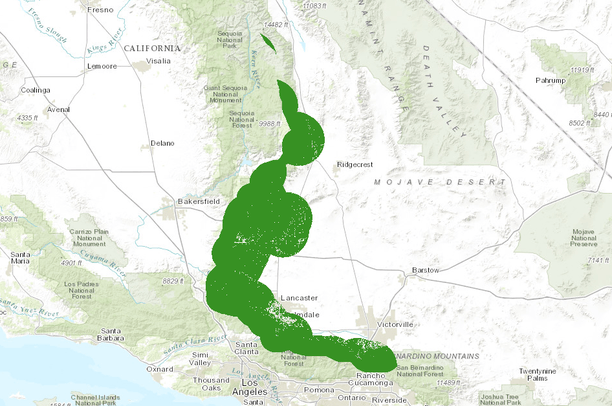 DRECP California Condor Modeled Distribution (Impervious Masked) | Data ...