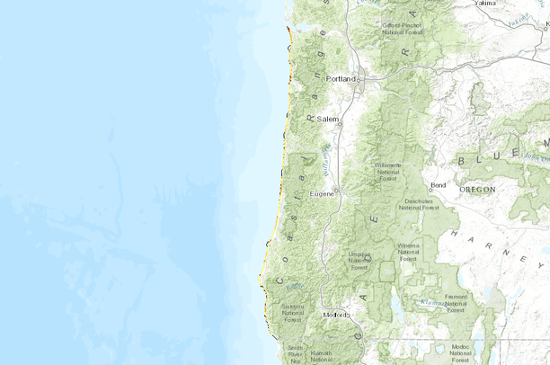 Oregon Long Term Shoreline Change | Data Basin