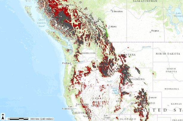 Subalpine species areas of potential contraction and and expansion 2000 ...
