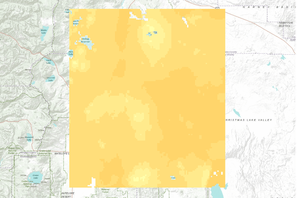 Average value of daily maximum temperatures (1971-2000) for the eastern ...